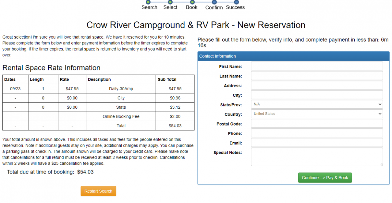 Online Reservations - CampWorks